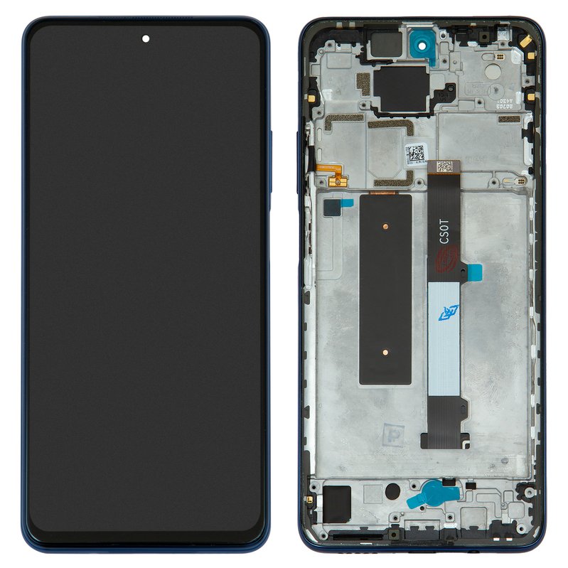 LCD compatible with Xiaomi Mi 10T Lite, (dark blue, with frame ...